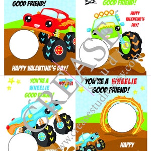 You're a Wheelie Good Friend! Monster Truck Play Doh Favor Card ...