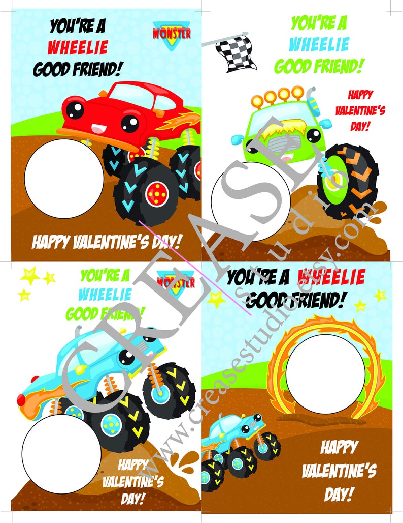 You're a Wheelie Good Friend Monster Truck play doh favor | Etsy