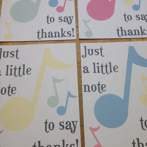 Music Teacher Appreciation,music Note, Pastel Thank You Cards for EOS ...