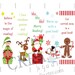 Christmas Bookmarks Elf Santa Reindeer Gingerbread Man - Etsy