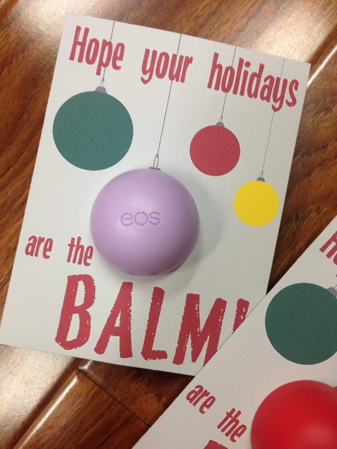 Holiday Christmas Cards/gift Tags for EOS Lip Balm - Etsy Canada