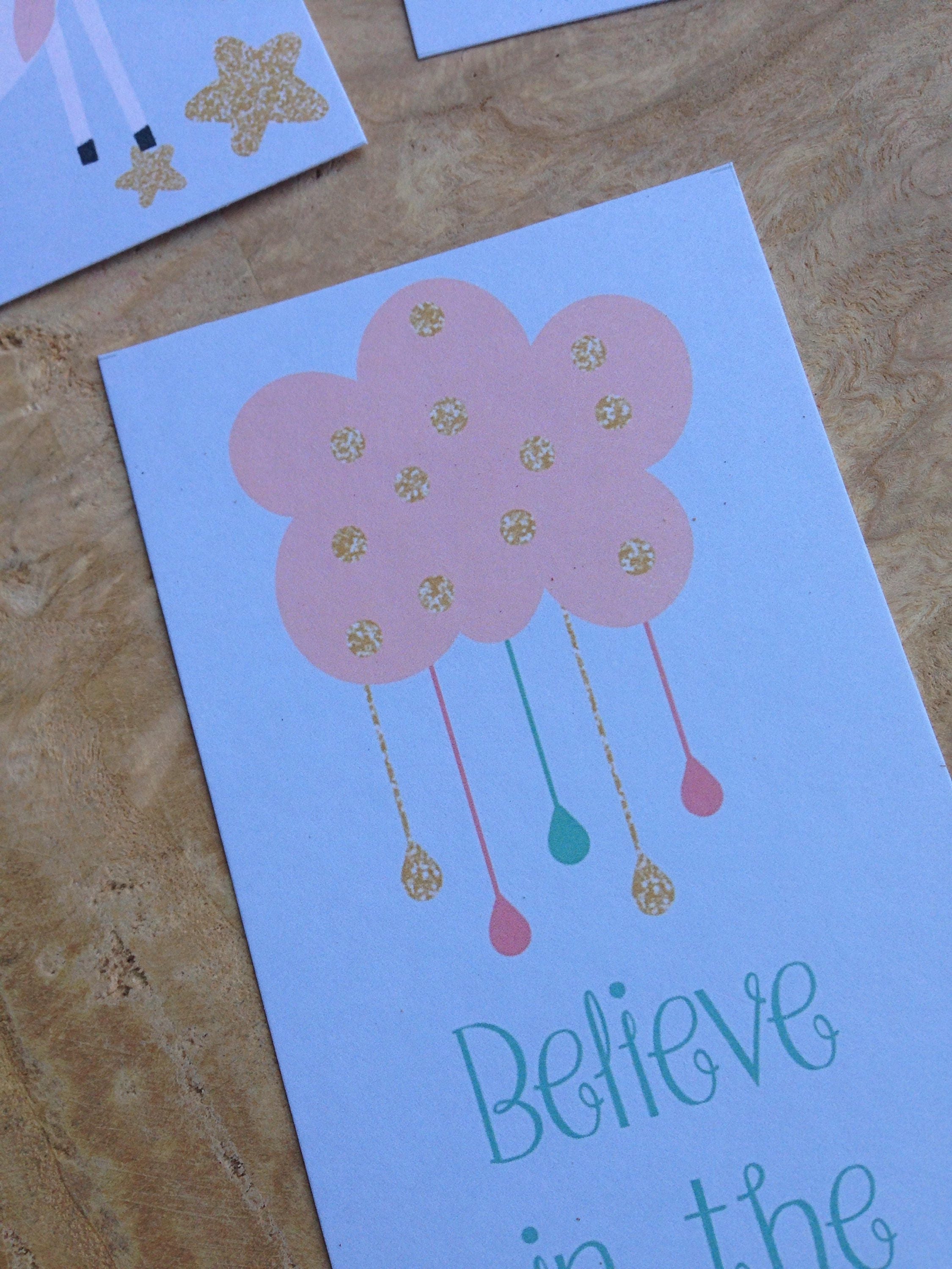 Believe in the Magic of Reading Bookmarks Unicorn Rainbow | Etsy