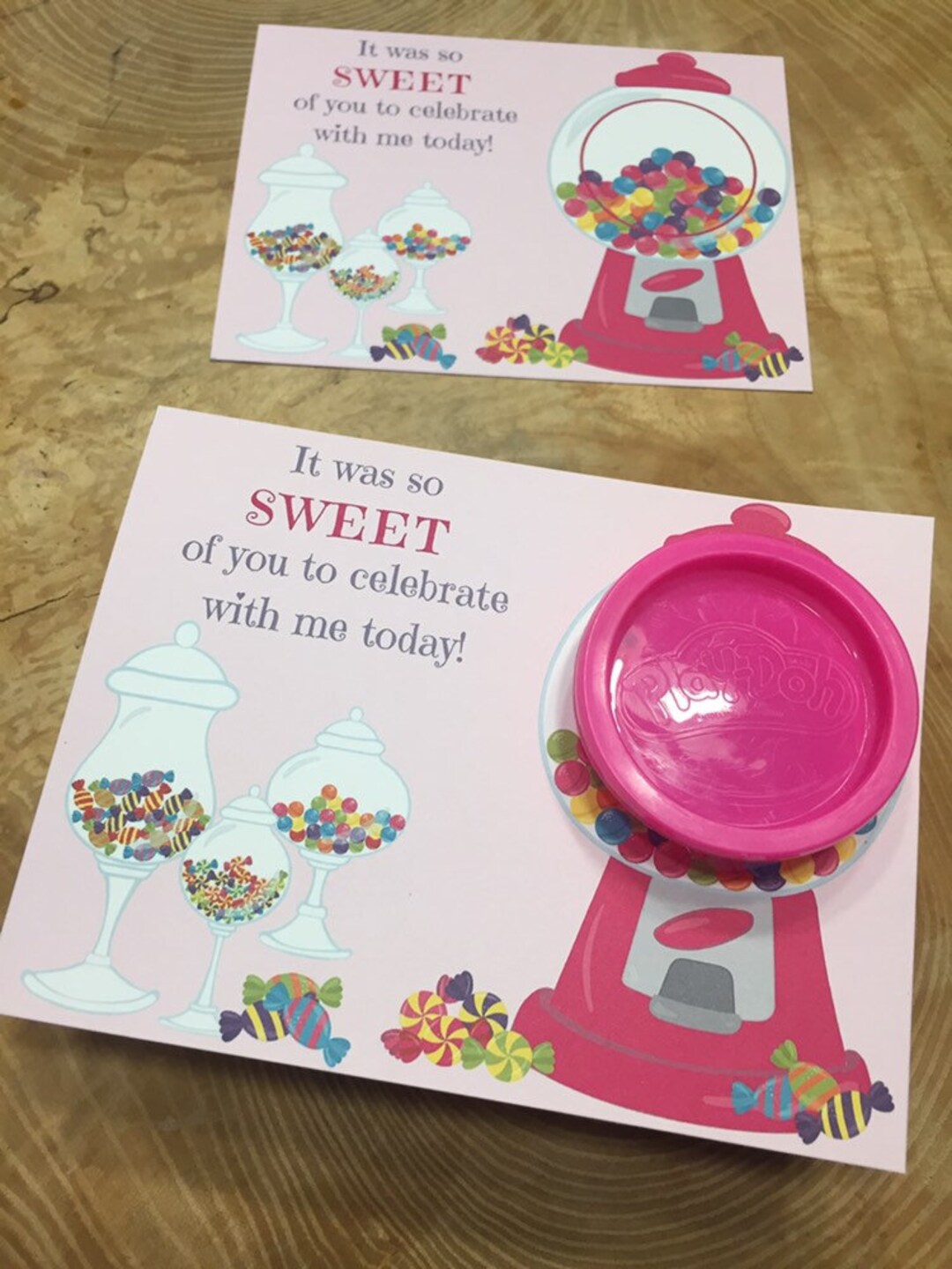 Candy Themed Play Doh Card Printable, Birthday Party Favor, It Was so ...