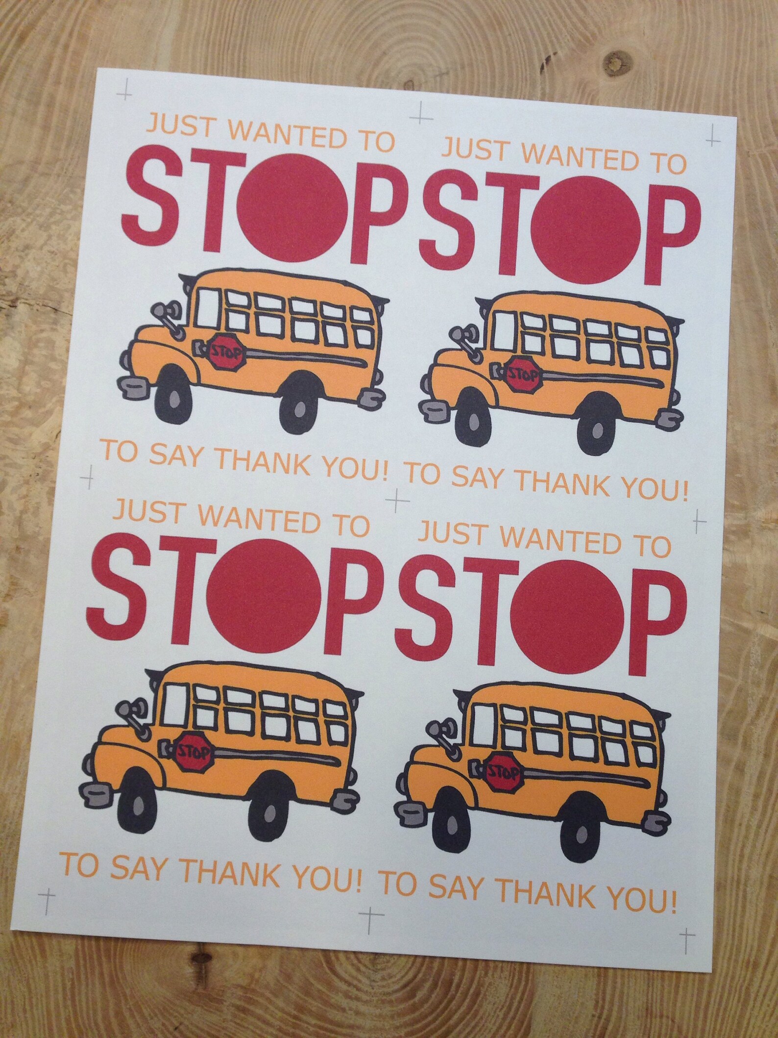 School Bus Driver Appreciation Thank You Cards for EOS Lip - Etsy