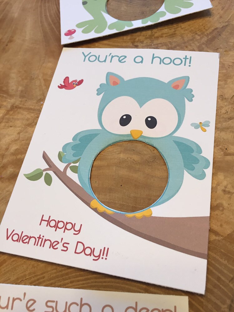 Valentine's Woodland Animals Play Doh Gift Card Printable | Etsy