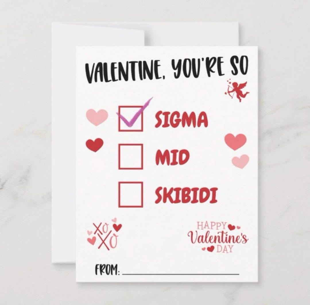 You're so Sigma! Valentine's Day Printable Cards, Teacher, Classroom ...