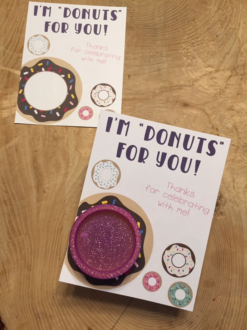 I'm DONUTS for You Donut Themed Party Play Doh Gift Card - Etsy