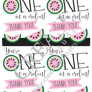 You're One in a Melon! Printable Thank You Cards for EOS Lip Balm ...