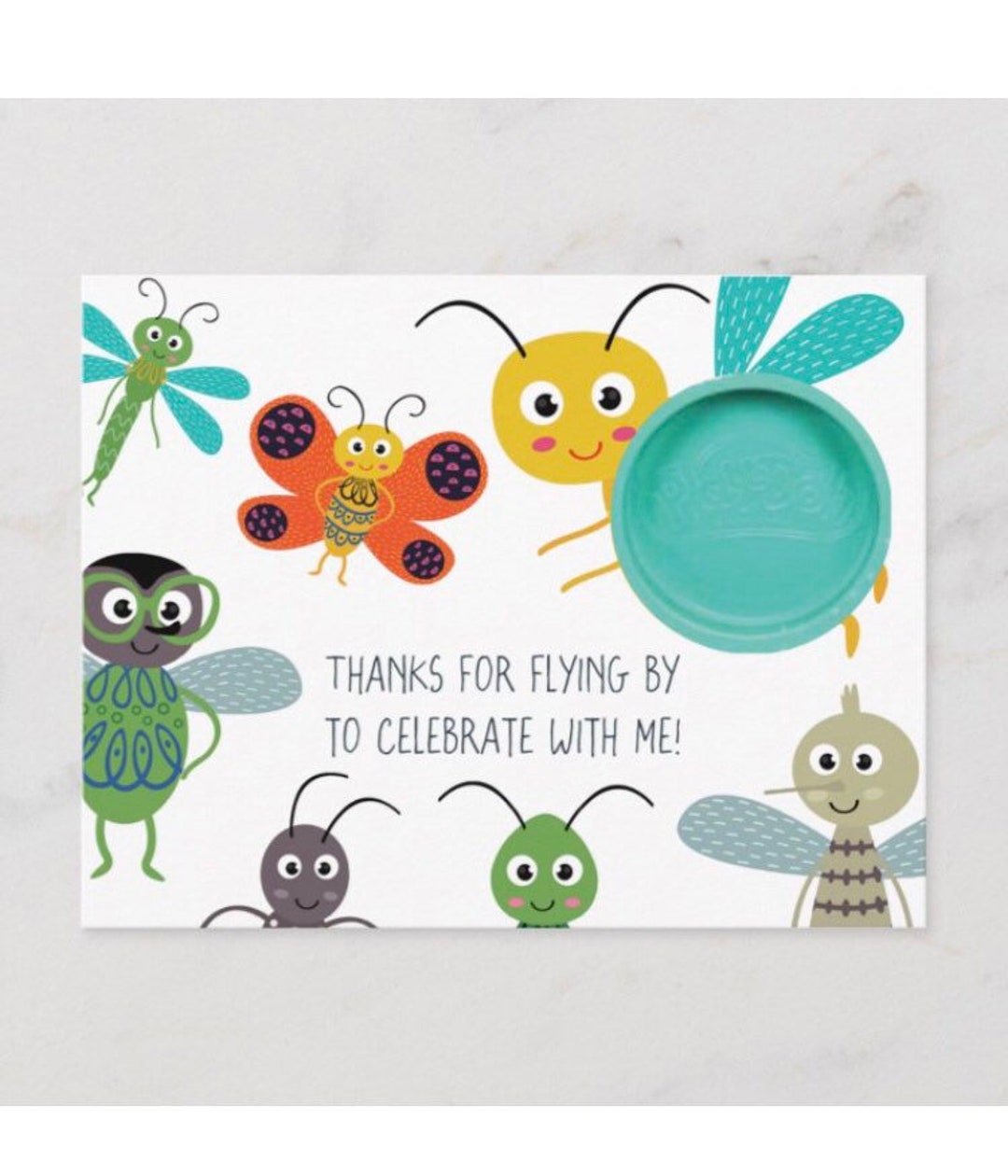 Thanks for Flying by to Celebrate! Cute Insect Birthday Party Play Doh ...