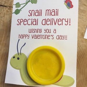 Valentine's Snail Mail Play Doh Gift Card Printable, Special Delivery ...