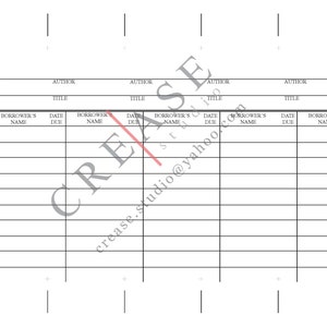 Library Card Bookmarks Instant Download Printable DIY - Etsy