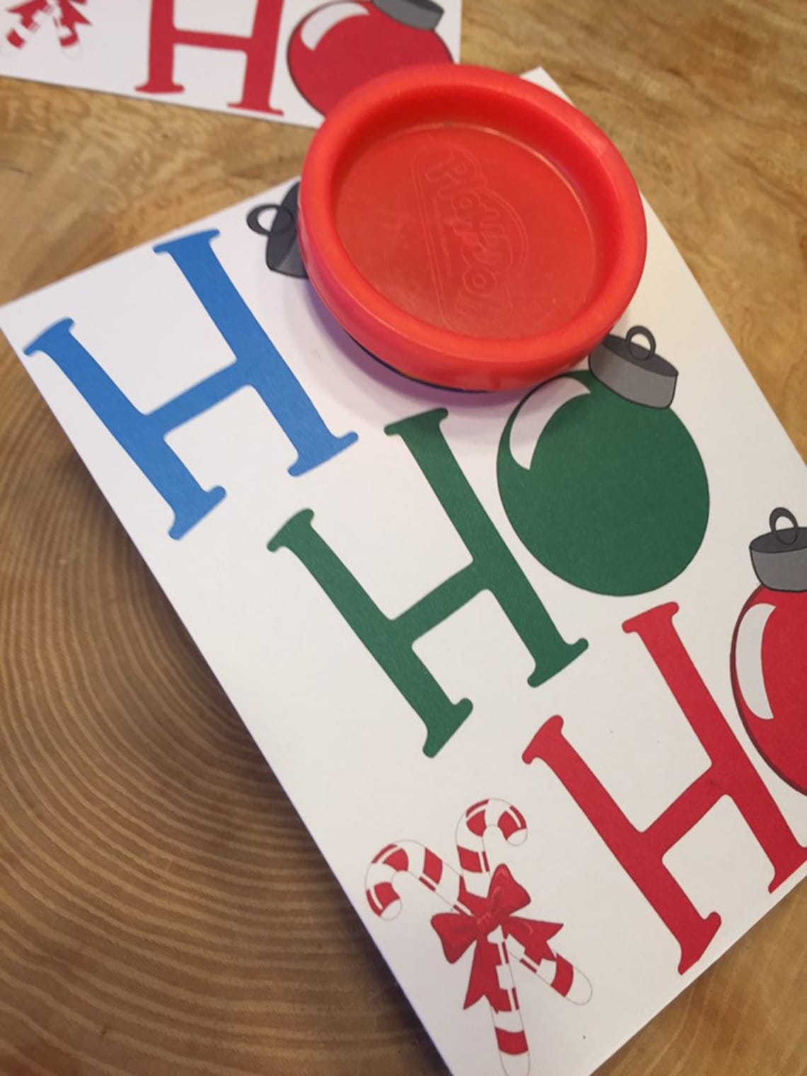 Ho Ho Ho Play Doh Gift Card Printable Red Green Blue - Etsy