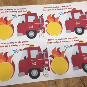 Firefighter Play Doh Birthday Party Favor Card Printable, Birthday ...
