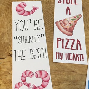 Food Valentine's Day Bookmarks, Printable, Digital File, Instant ...