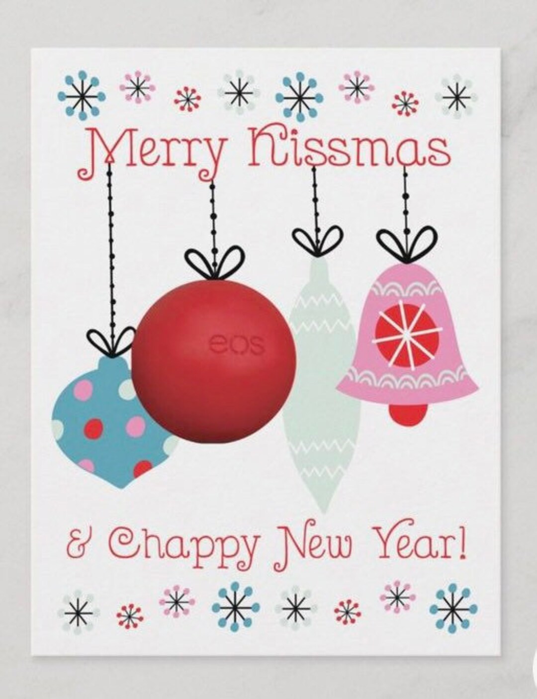 Merry Kissmas & Chappy New Year! Printable Cards for EOS Lip Balm Gifts ...