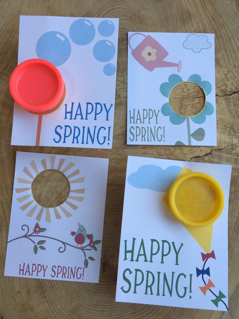 Spring play doh gift card printable teacher student gift | Etsy