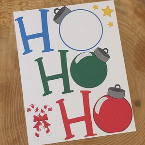 Ho, Ho, Ho, Play Doh Gift Card Printable, Red, Green, Blue, Ornaments ...