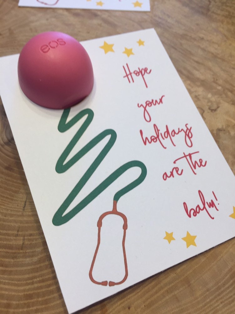 Christmas Holiday Nurse Appreciation Thank You Cards for EOS | Etsy