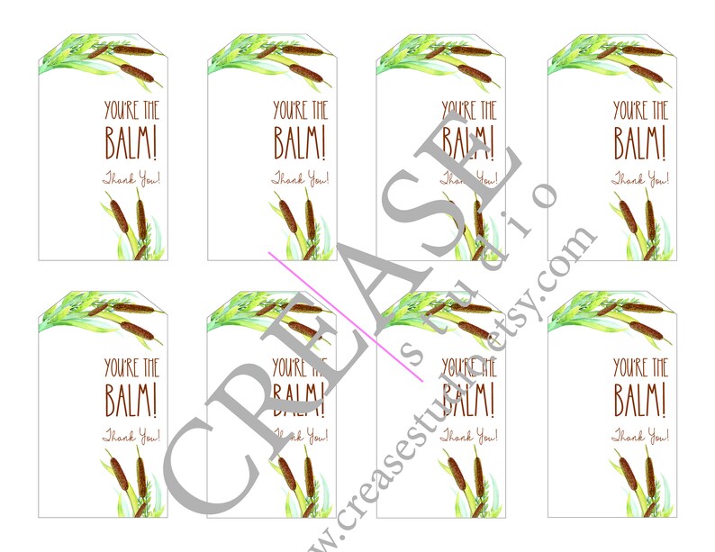 You're the Balm Thank You Lip Balm Gift Tag Printable - Etsy