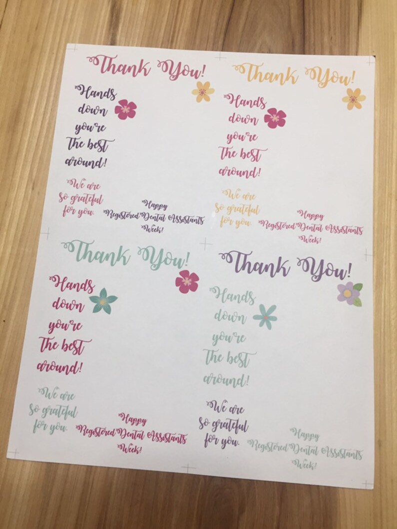 RDA Week Registered Dental Assistant appreciation thank you | Etsy