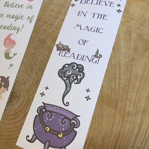 Believe in the Magic of Reading Printable Bookmarks Unicorn | Etsy