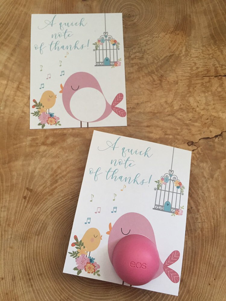 A quick note of thanks music note thank you cards for EOS | Etsy