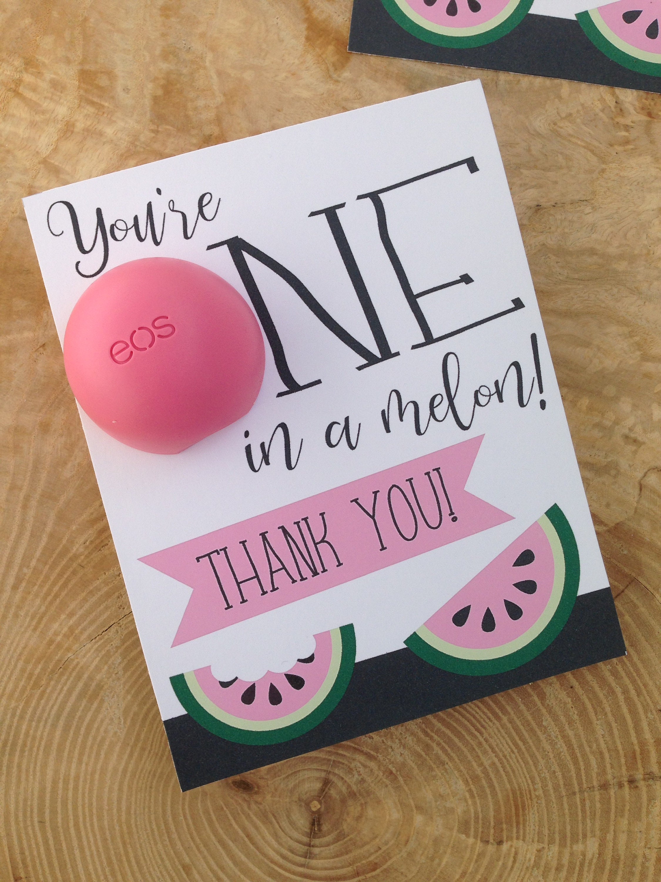 You're One in a Melon Printable Thank You Cards for EOS | Etsy