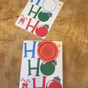 Ho, Ho, Ho, Play Doh Gift Card Printable, Red, Green, Blue, Ornaments ...