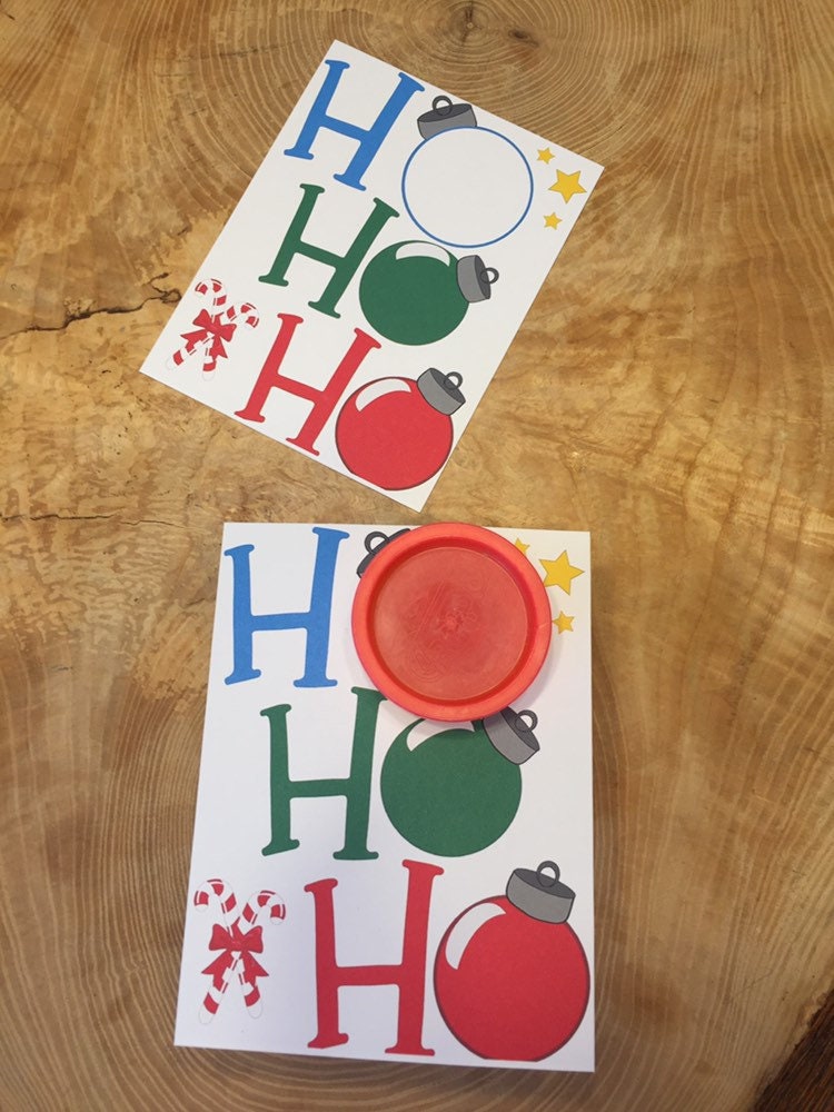 Ho Ho Ho Play Doh Gift Card Printable Red Green Blue | Etsy