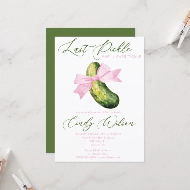 Pickle Theme Bachelorette - Etsy