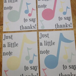 Music Teacher Appreciation,music Note, Pastel Thank You Cards for EOS ...