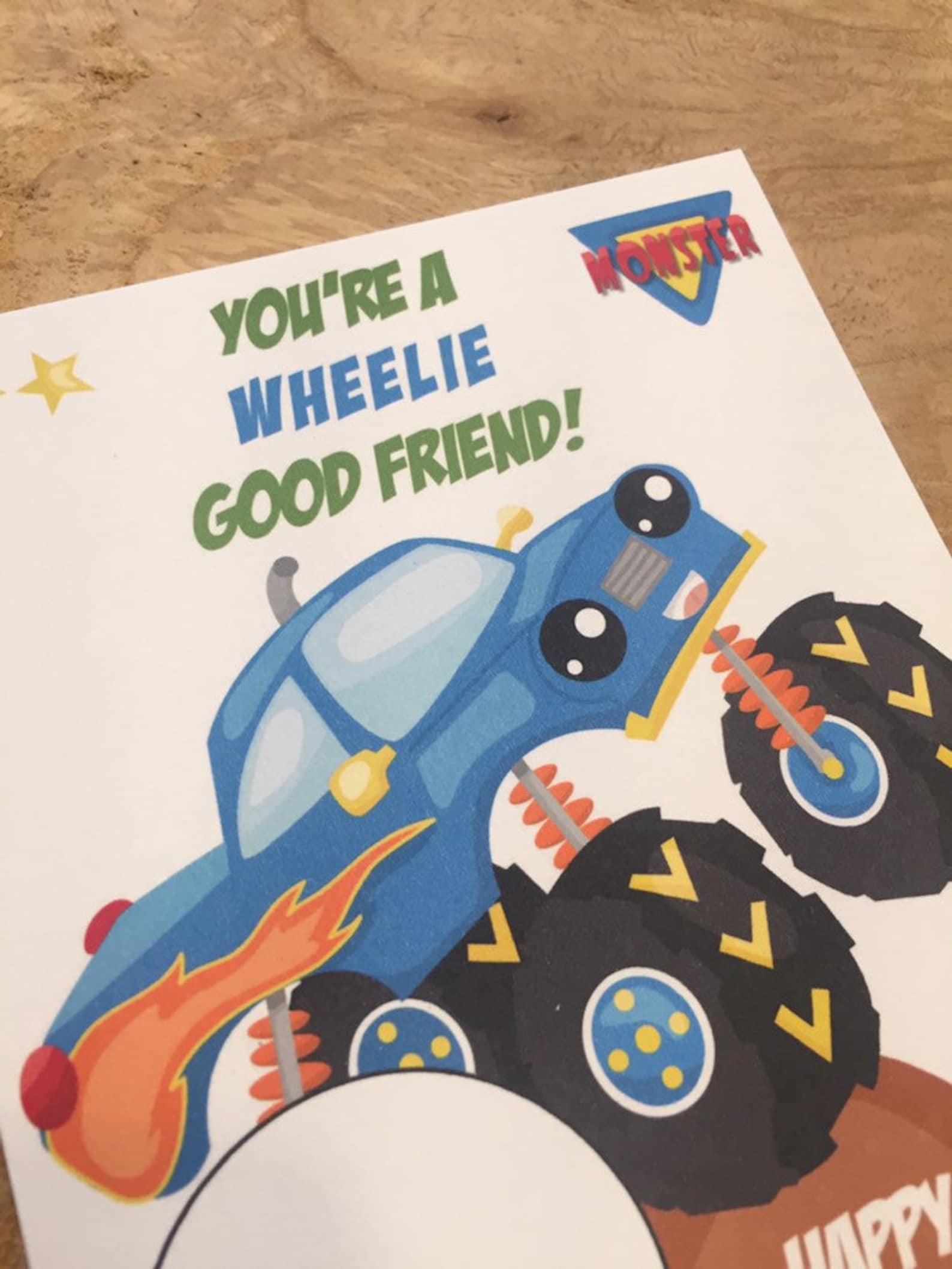 You're a Wheelie Good Friend Monster Truck Play Doh Favor | Etsy