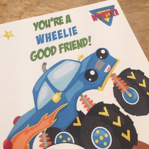 You're a Wheelie Good Friend! Monster Truck Play Doh Favor Card ...