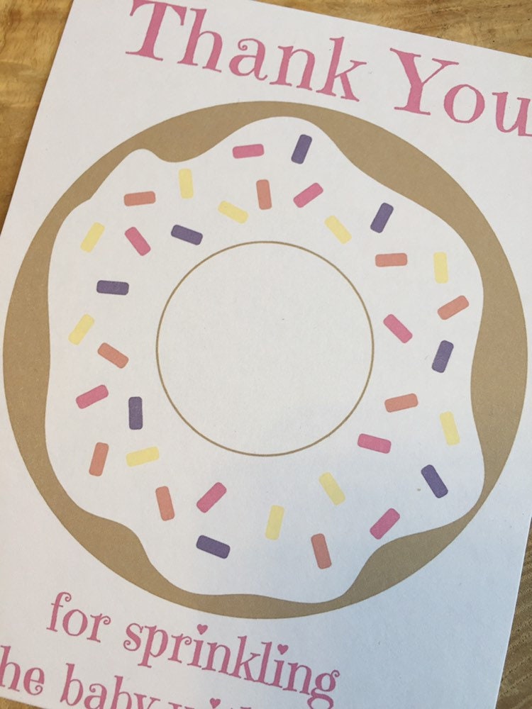 Thank You for Sprinkling the Baby With Love Donut Printable | Etsy