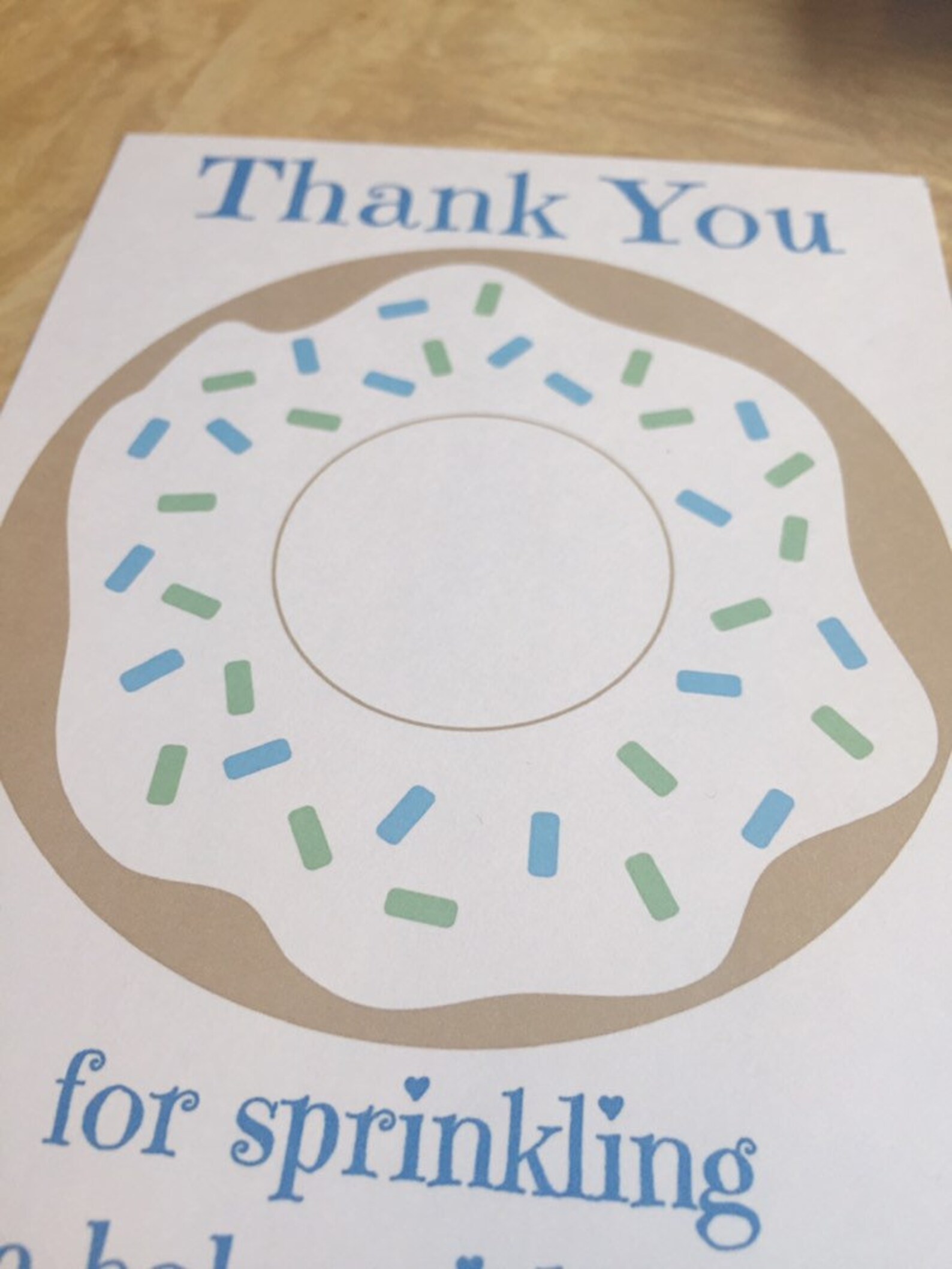 Thank You for Sprinkling the Baby With Love Donut Printable - Etsy