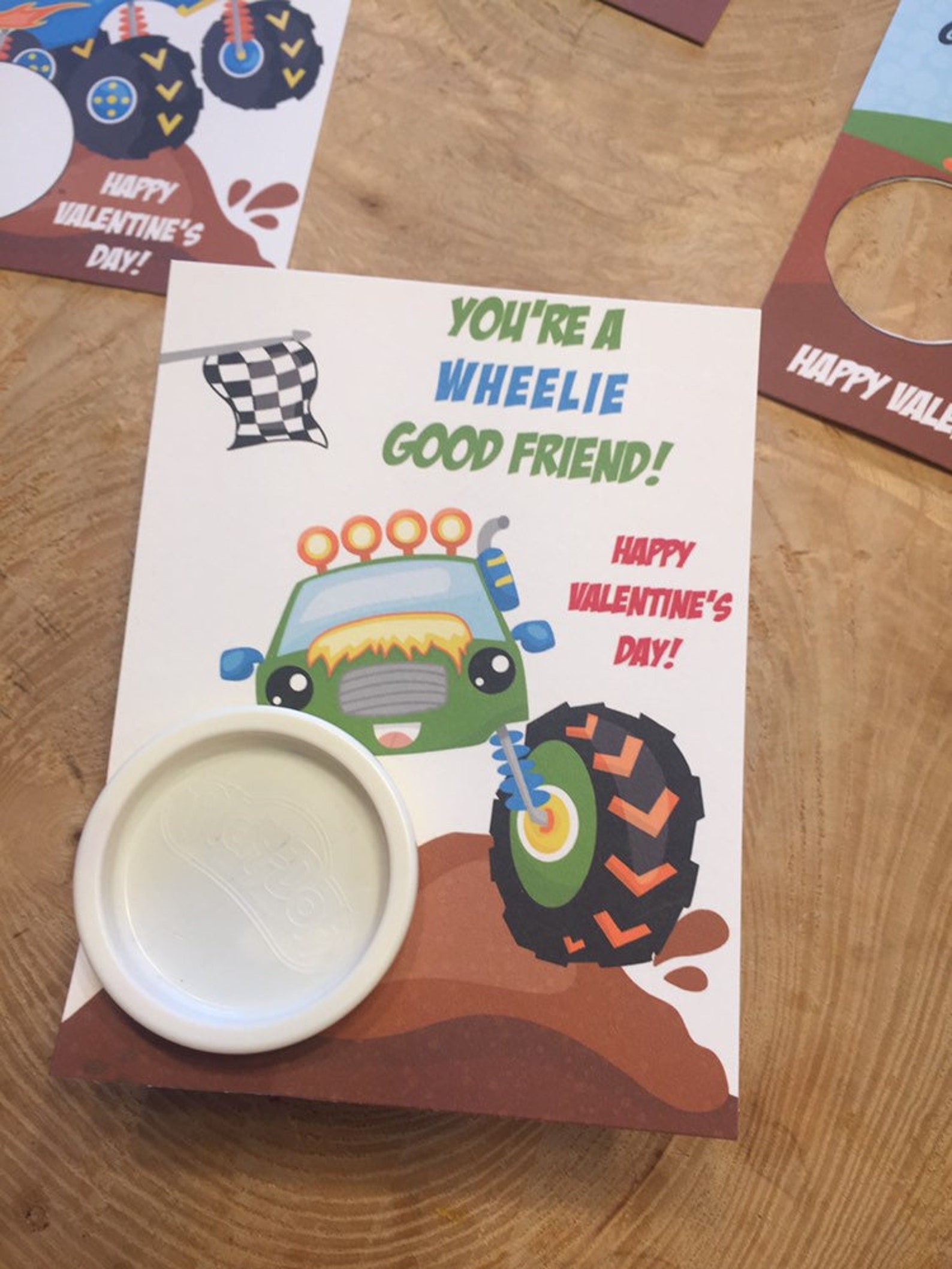 You're a Wheelie Good Friend Monster Truck Play Doh Favor | Etsy