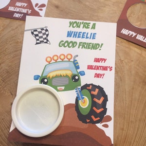 You're a Wheelie Good Friend! Monster Truck Play Doh Favor Card ...