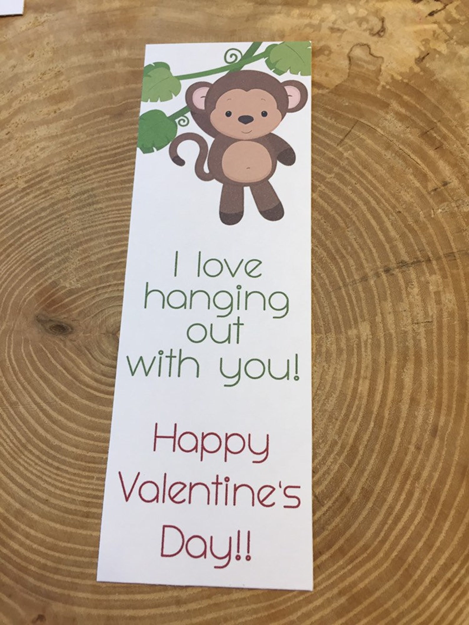 Jungle Animals Valentine's Day Bookmarks, Printable, Digital File ...