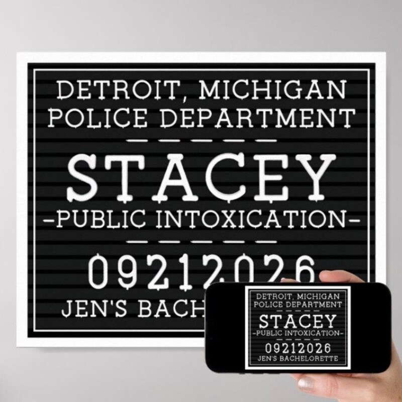 Mugshot Board - Etsy