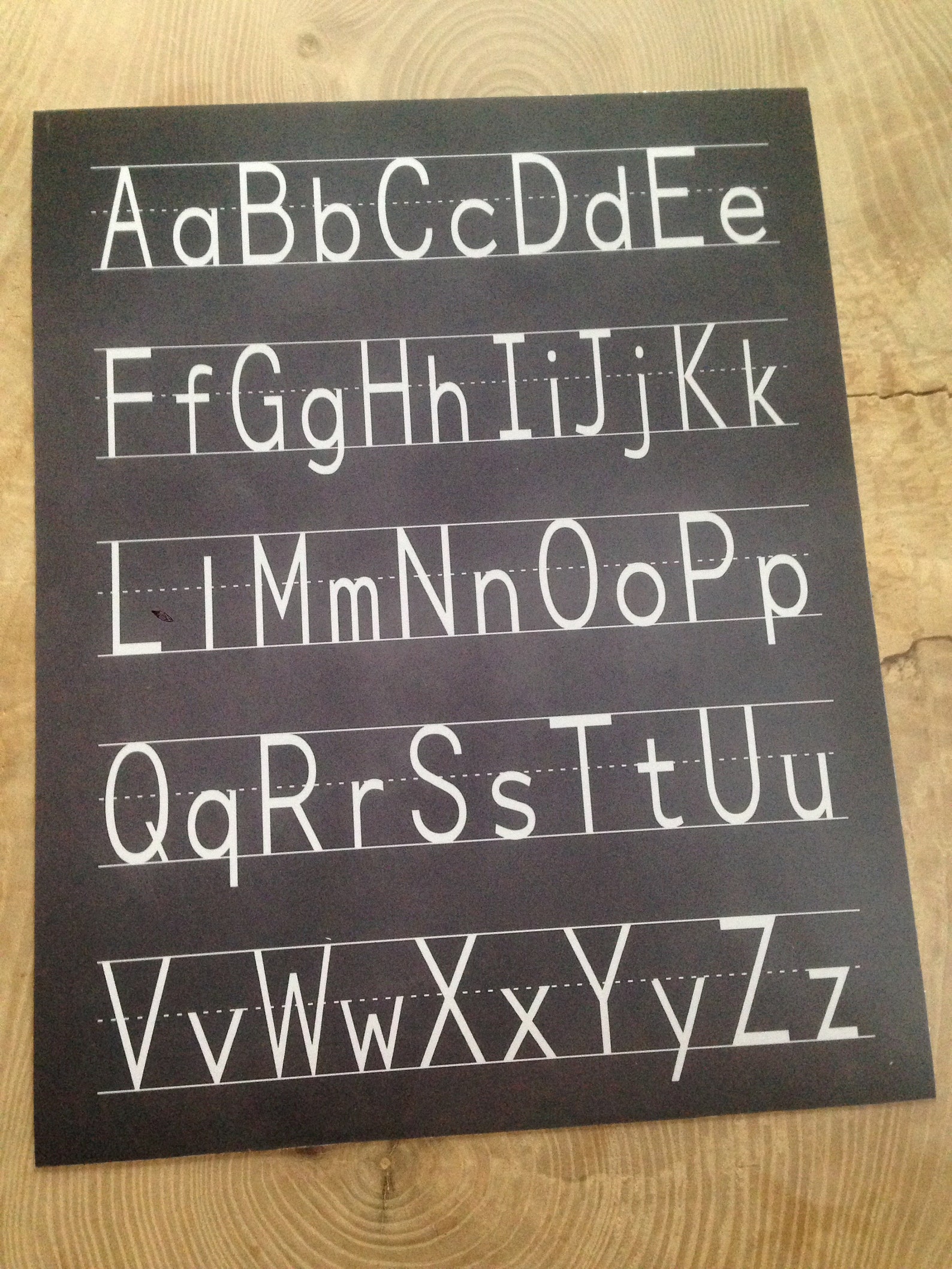 Chalkboard Handwriting Print, 16x20 Kids' Wall Decor, Black and White ...