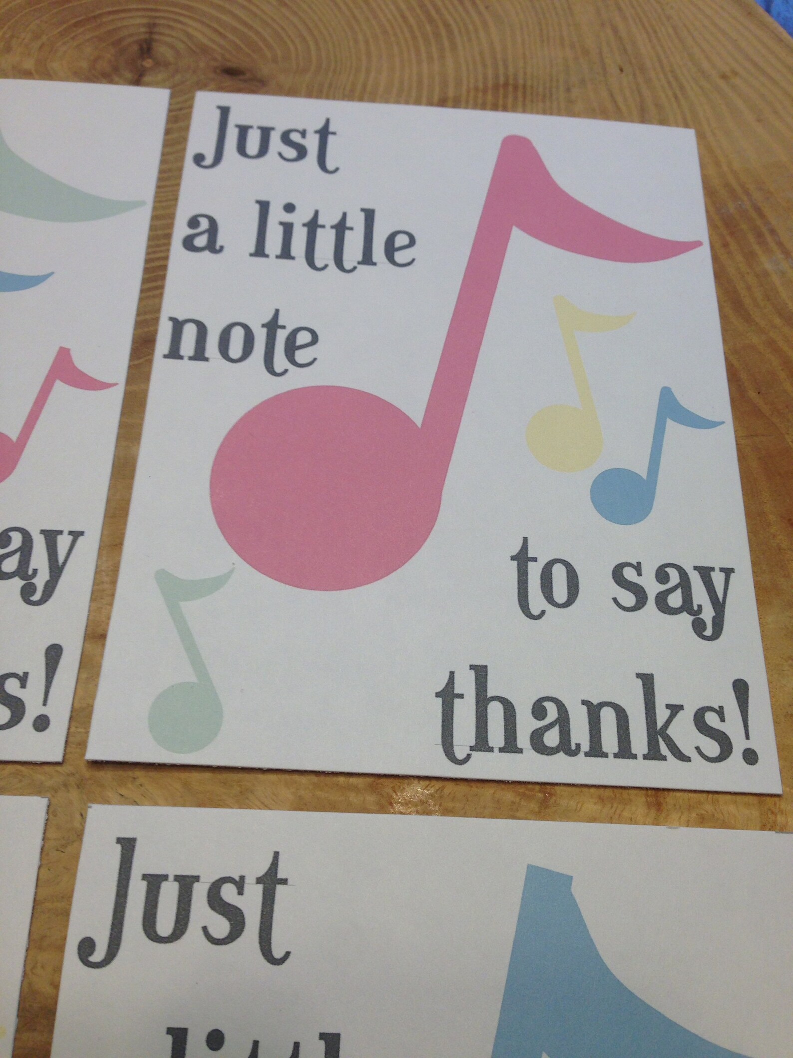 Music Teacher Appreciationmusic Note Pastel Thank You Cards | Etsy
