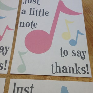 Music Teacher Appreciation,music Note, Pastel Thank You Cards for EOS ...