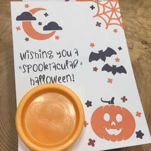 Halloween Play Doh Gift Card Printable, Pumpkin, Bats, Spider Web, Moon ...