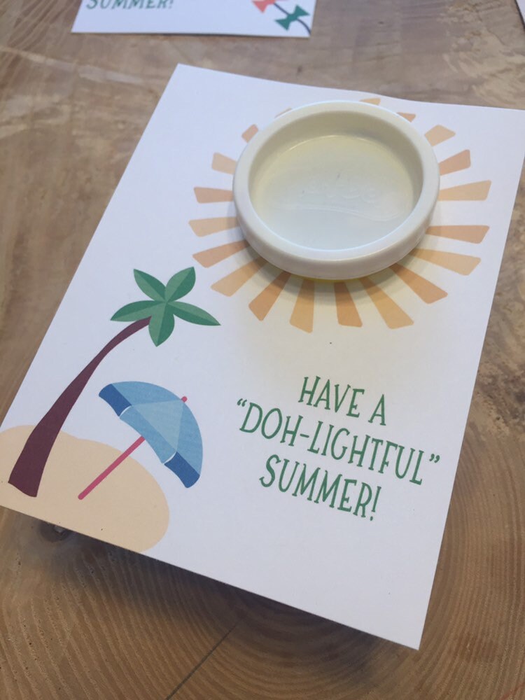Summer end of the year gift play doh gift card printable | Etsy
