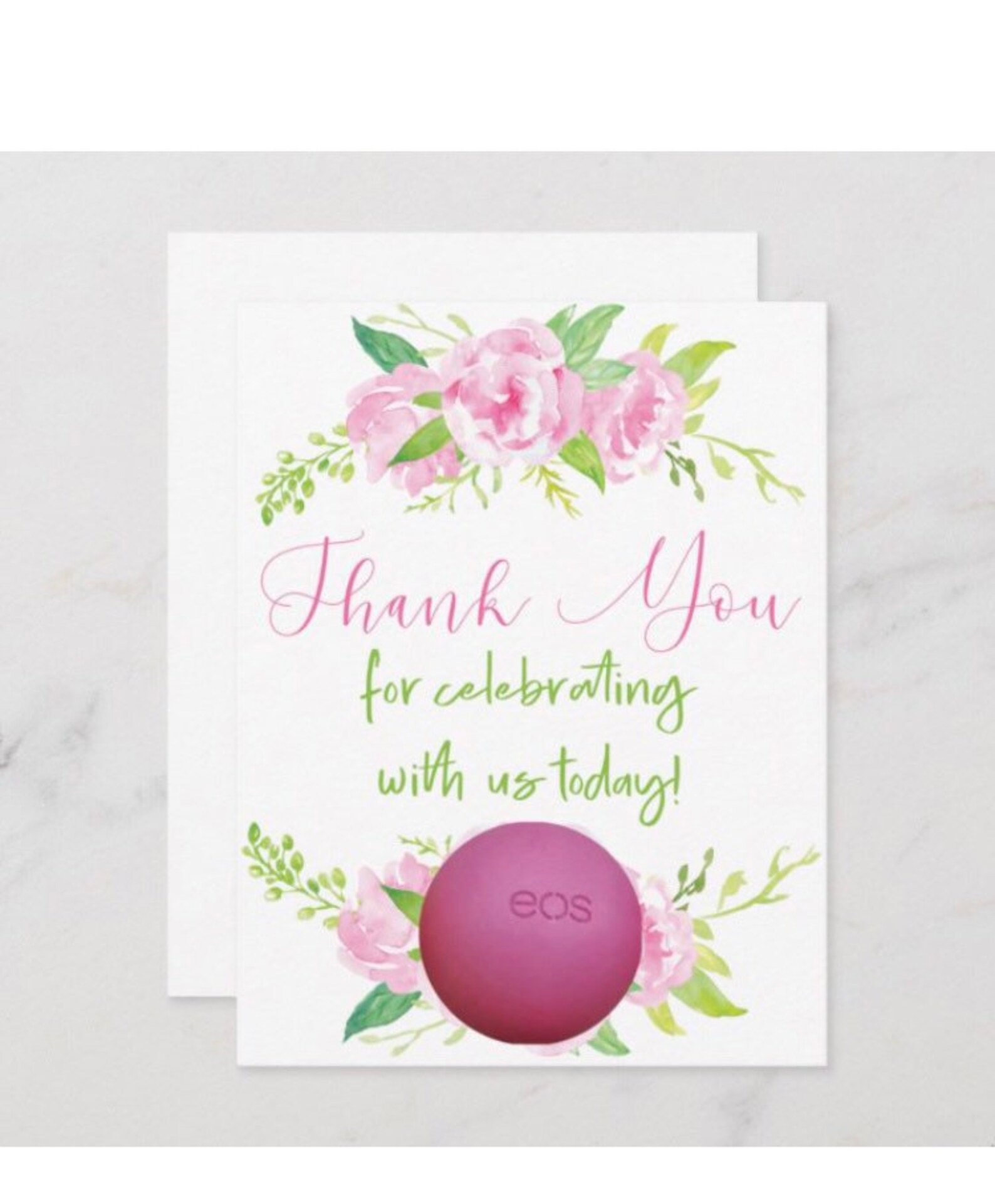 EOS Lip Balm Card: Pink Floral Party Favor (printable) - Etsy