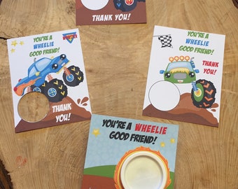 You're a Wheelie Good Friend Monster Truck Play Doh Favor | Etsy