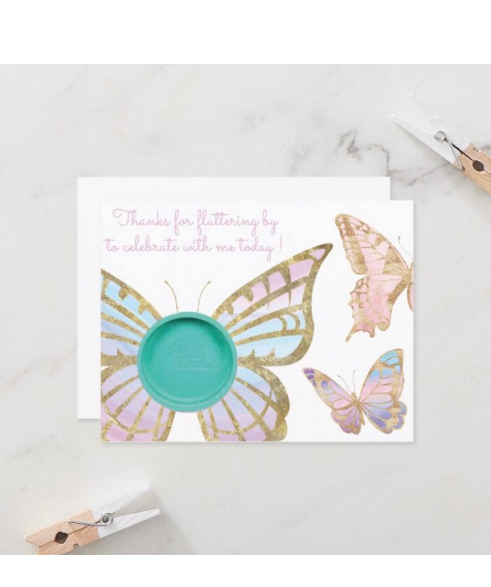 Butterfly Play Doh Gift Card Printable Birthday Party Favor - Etsy