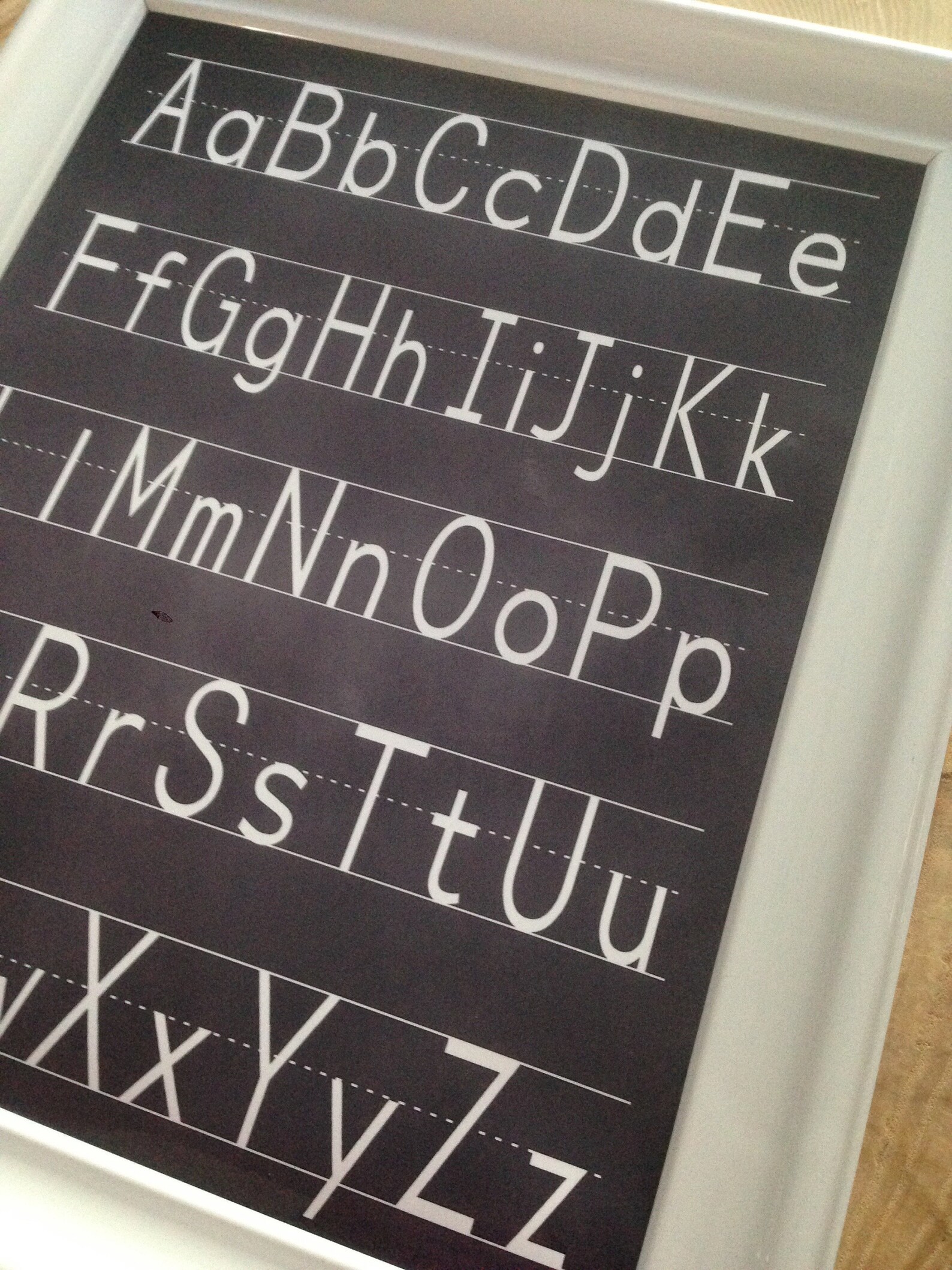 Chalkboard Handwriting Print, 16x20 Kids' Wall Decor, Black and White ...