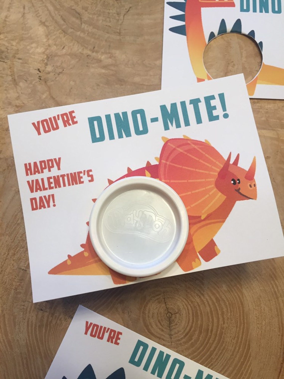 You're Dino-mite Dinosaur Play Doh Favor Card Printable | Etsy