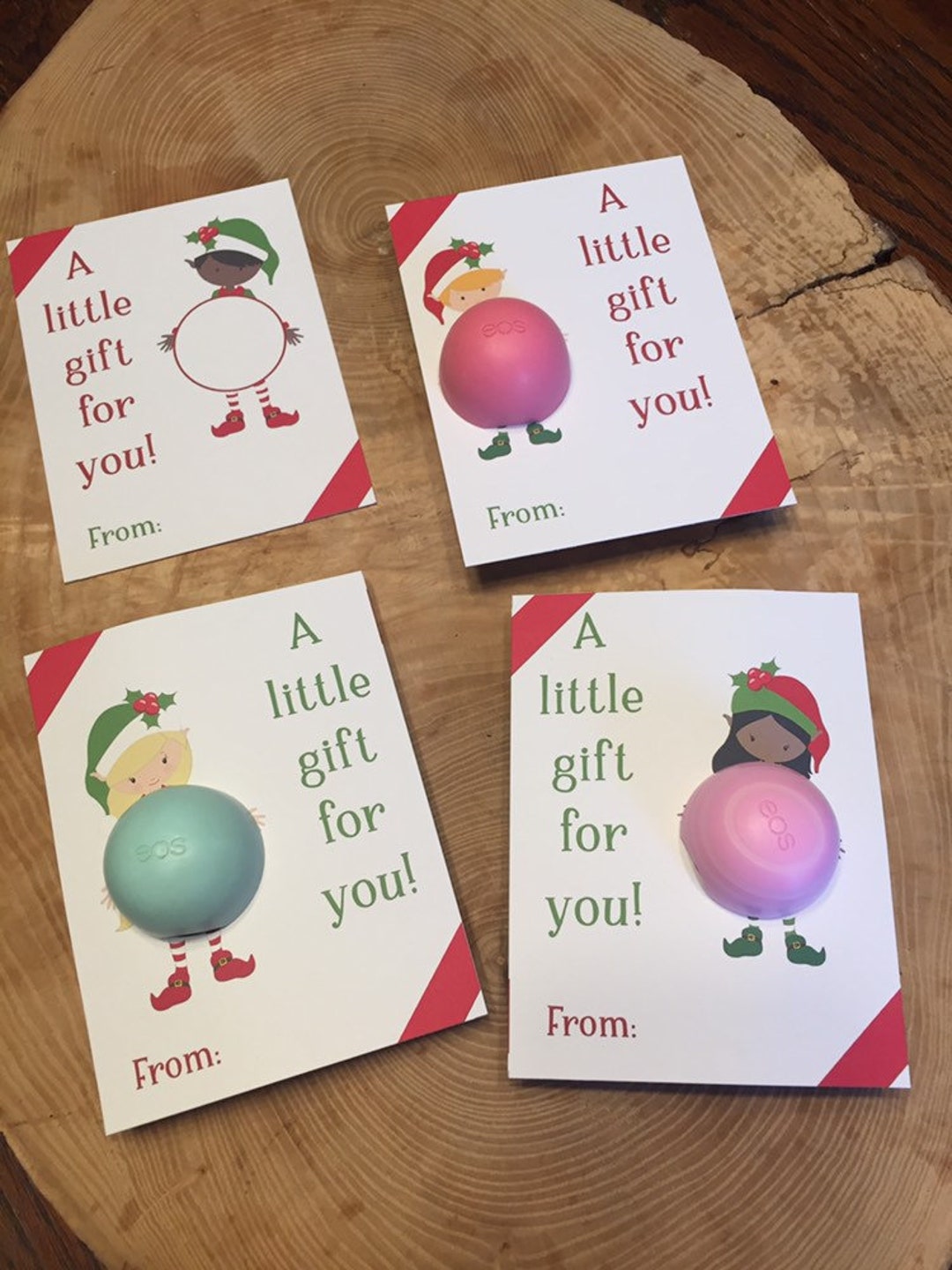 Christmas Elves EOS Lip Balm Gift Card Printable, a Little Gift for You ...